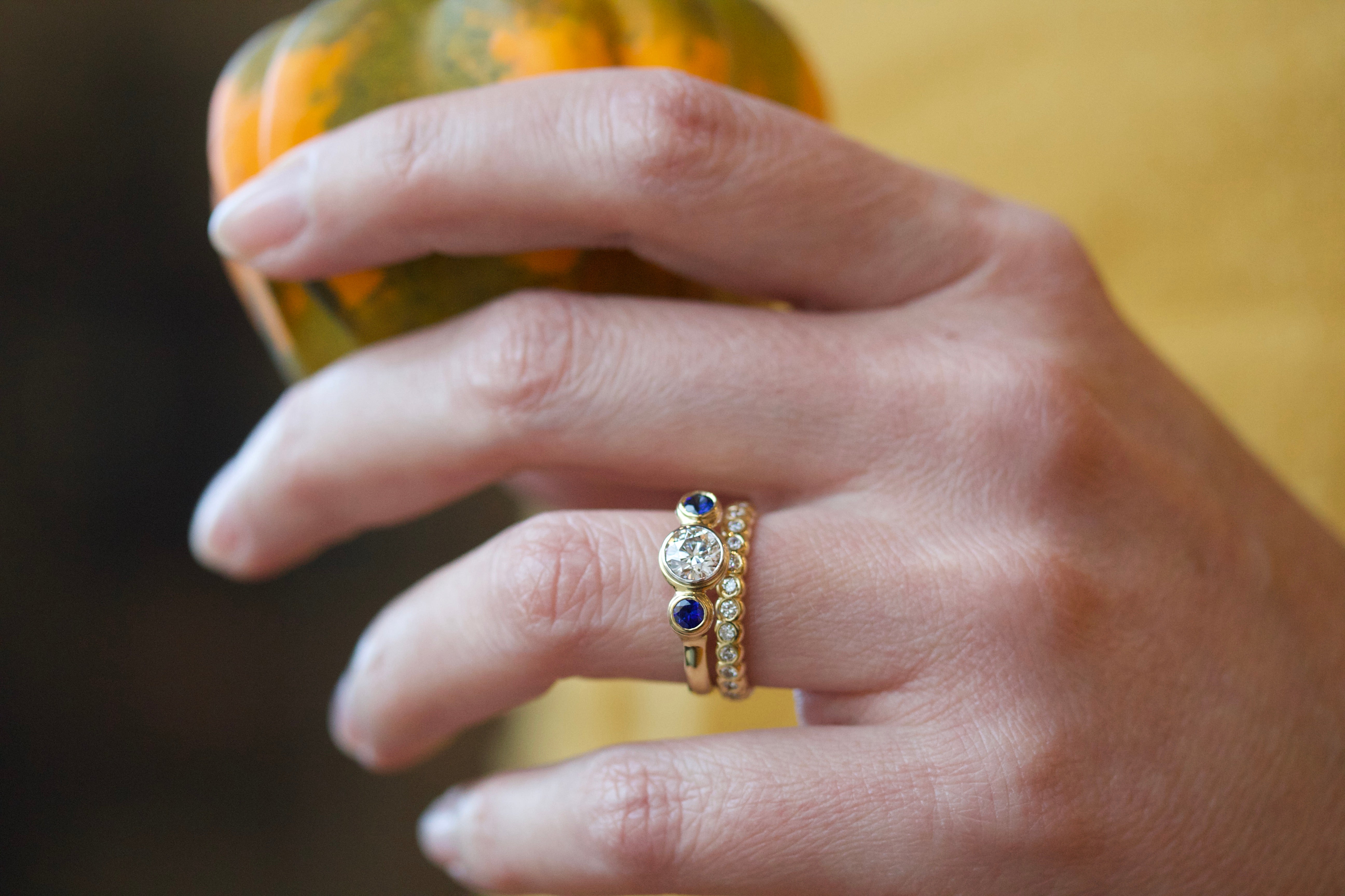 Diamond & Sapphire Engagement Ring – Caleb Meyer Studio