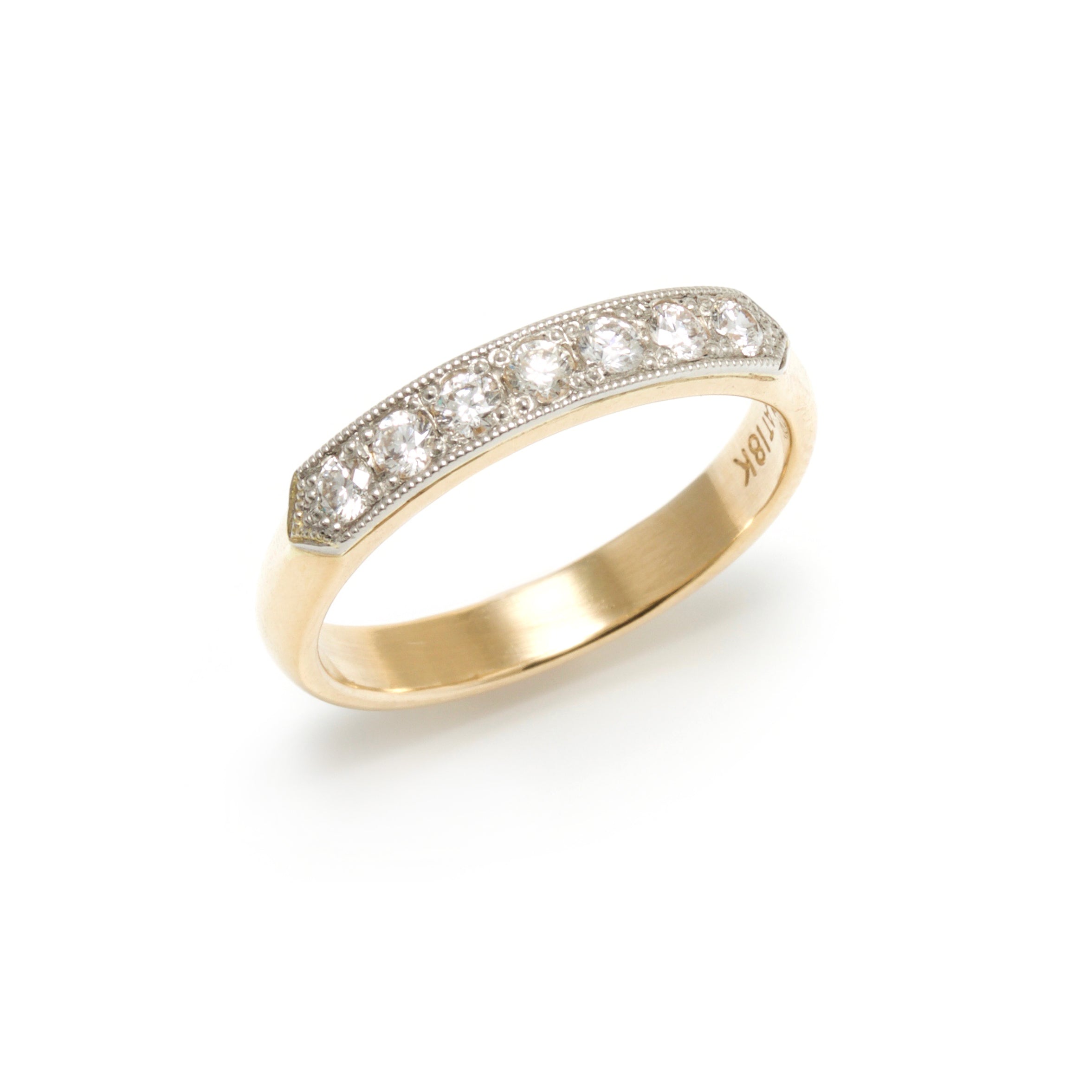 Platinum Overlay Diamond Wedding Ring – Caleb Meyer Studio