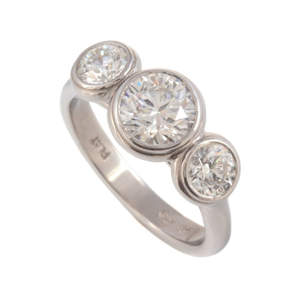 Round Brilliant Three Stone Diamond Ring – Caleb Meyer Studio