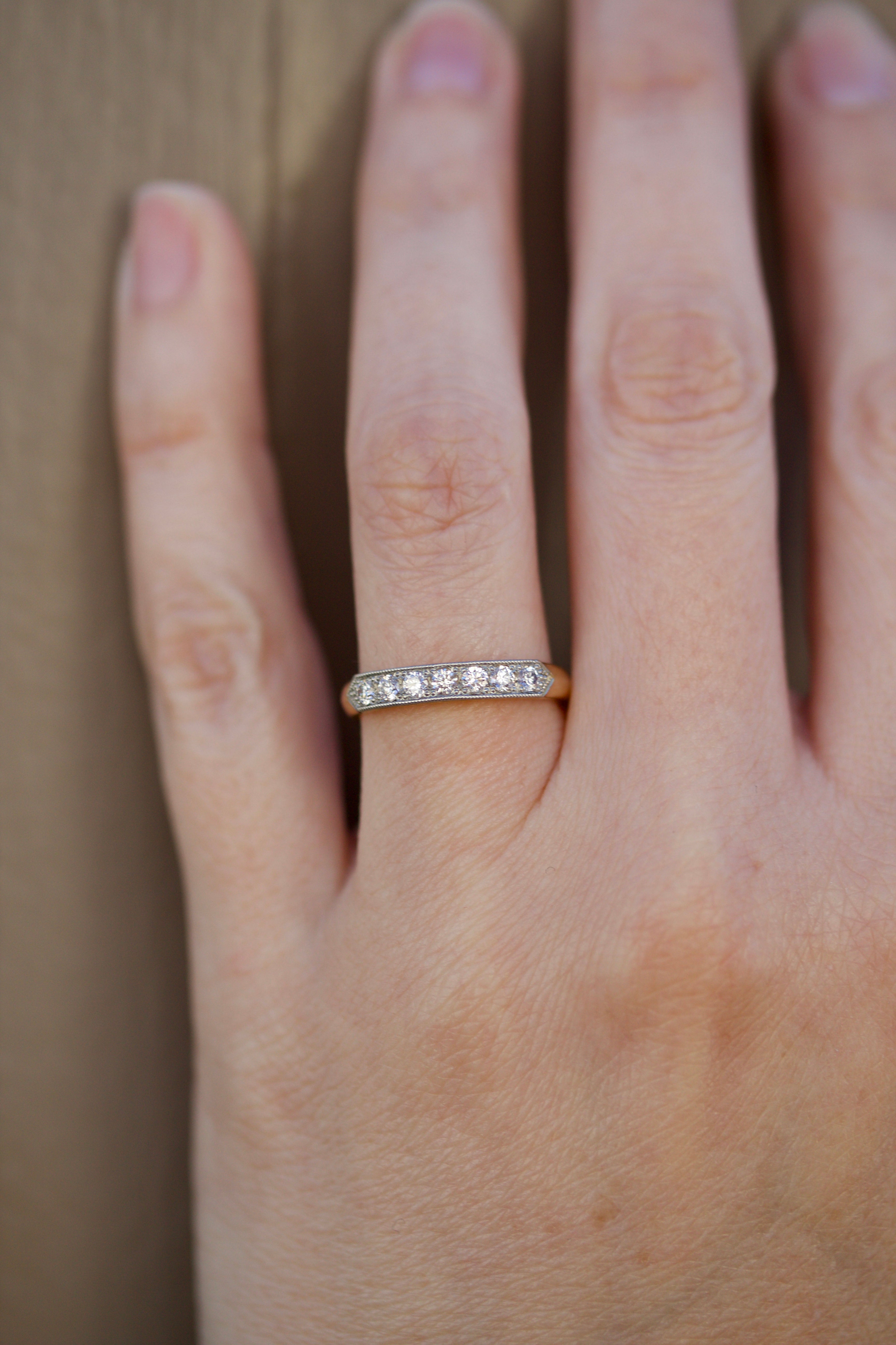 Platinum Overlay Diamond Wedding Ring – Caleb Meyer Studio